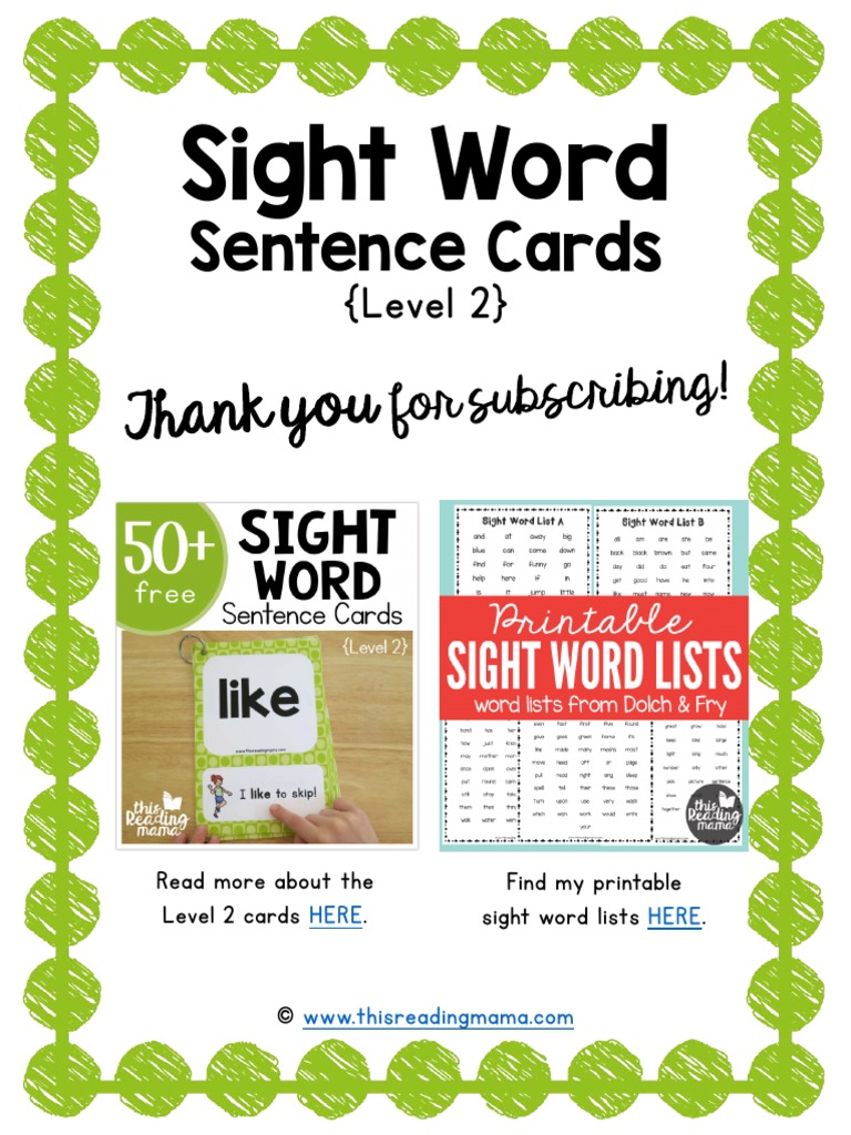 Sight Words Level 2 | Download Free PDF | Communication | Learning