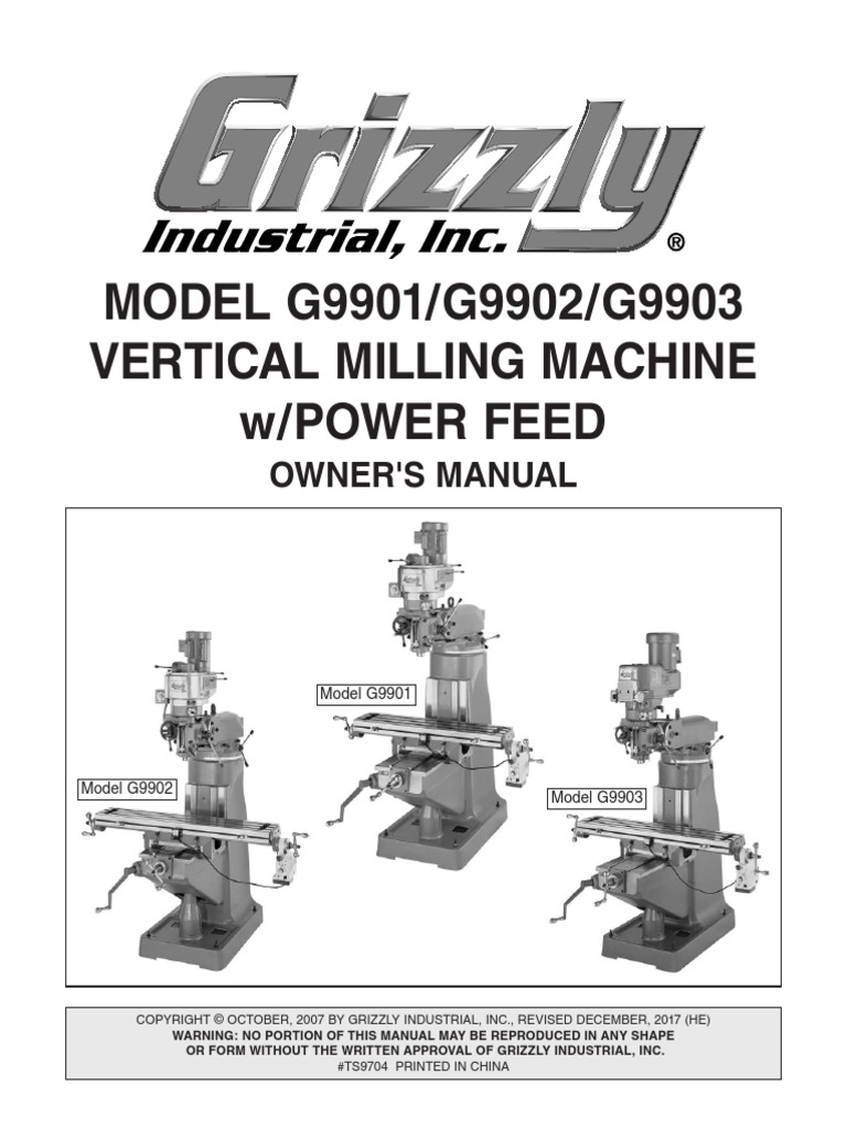 G9902 Milling Machine | PDF | Mains Electricity | Electric Motor
