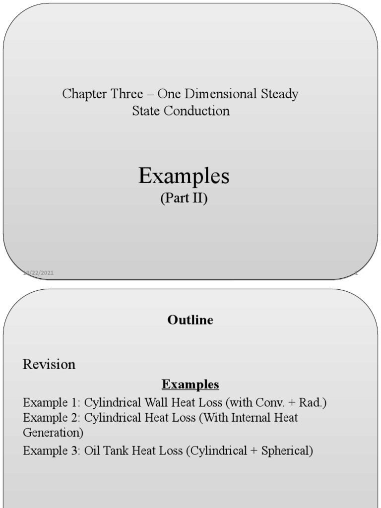 Chapter 3 - Examples and Exercises (Part II) New | PDF | Heat Transfer ...