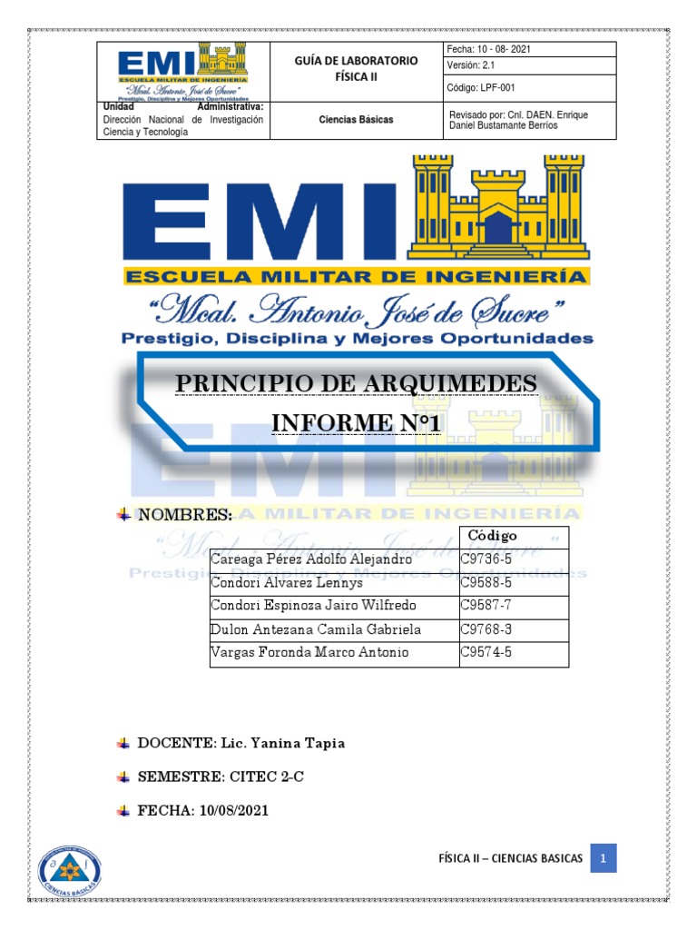 Condori Lennys - Inf1 | PDF | Densidad | Masa