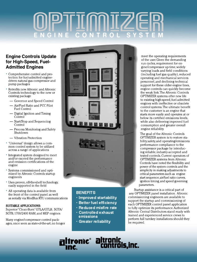 Optimizer: Engine Control System | PDF