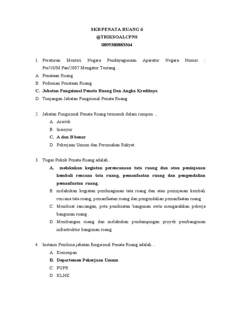 Pedoman Jabatan Penata Ruang | PDF