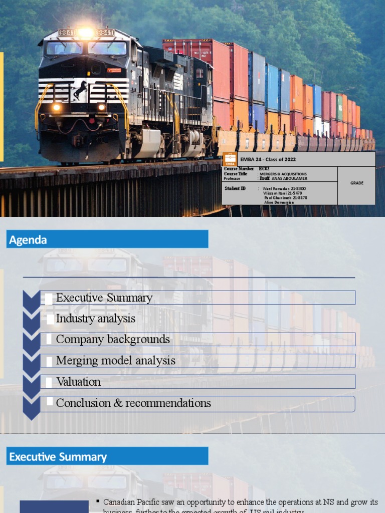 CP-NS Merger Analysis and Recommendations | PDF | Mergers And ...