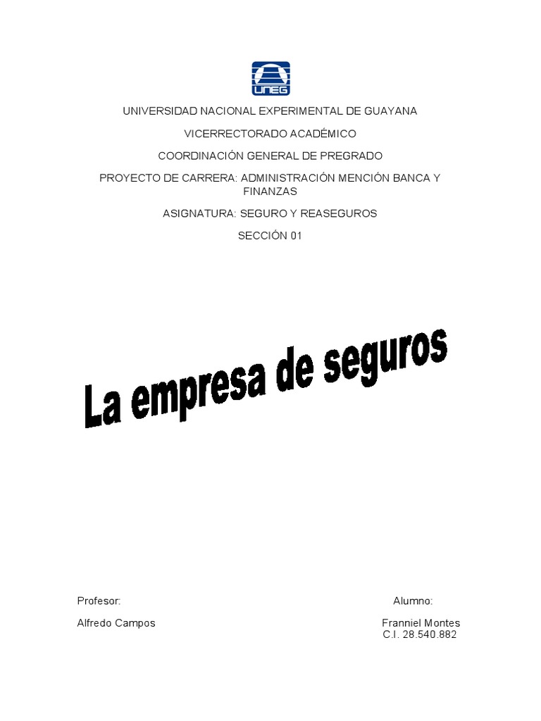 Seguro y Reaseguros | PDF | Póliza de seguros | Seguro