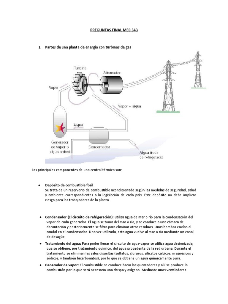 Preguntas Final Mec 343 | PDF | Vapor | Agua