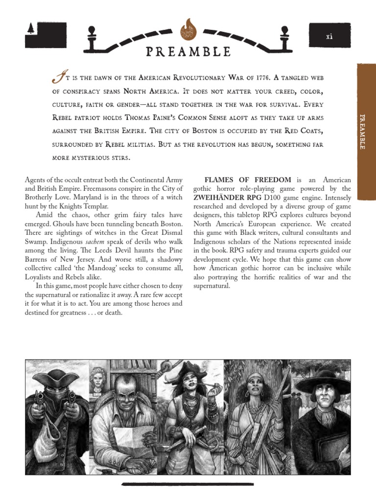 Flames of Freedom Powered by Zweihander RPG Preamble | PDF | Horror ...