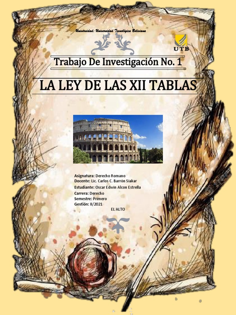 Ley de las XII Tablas | PDF | Roma antigua | Justicia
