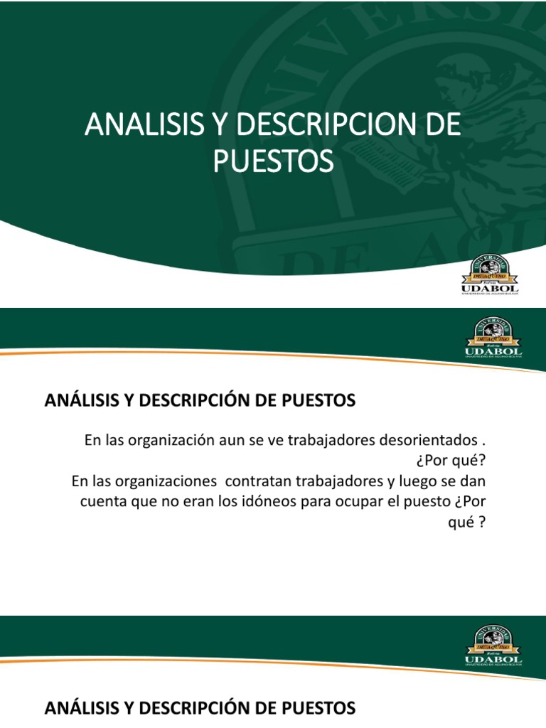 Analisis y Descripcion de Puestos | PDF | Información | Cuestionario