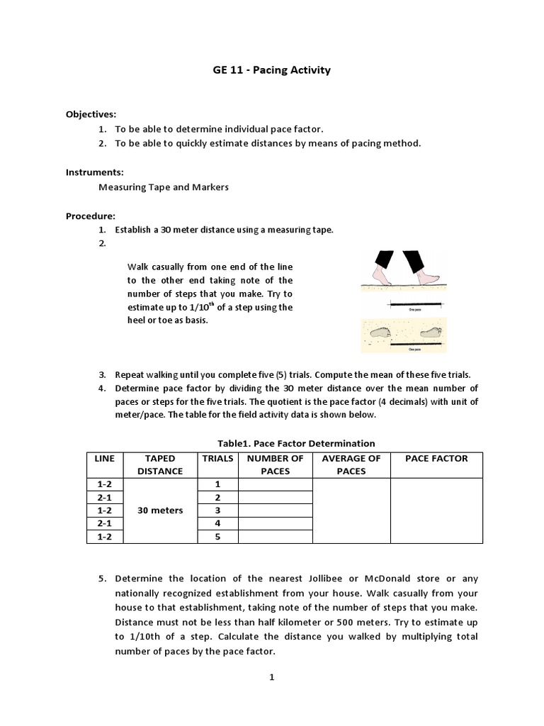 GE 11 - Pacing Activity: Objectives | PDF | Metre