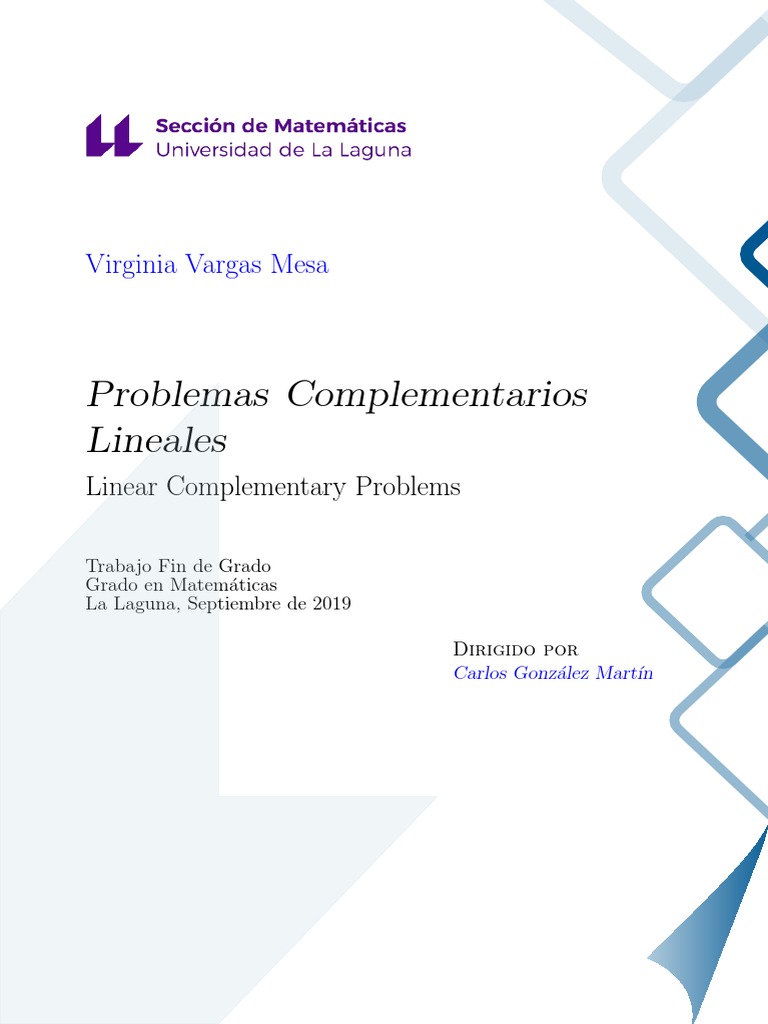 Problemas Complementarios Lineales y Codigo Python para Lemke | PDF ...