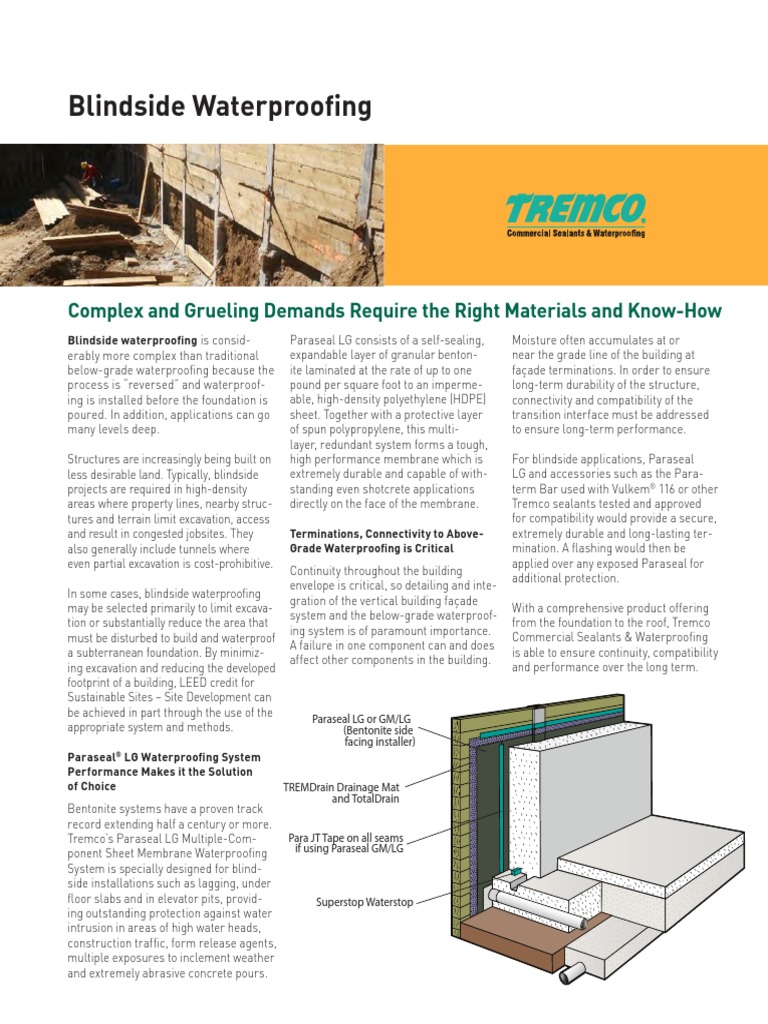 Blindside Waterproofing: Complex and Grueling Demands Require The Right Materials and Know-How ...