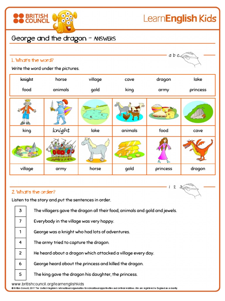 George and the Dragon: Activity Guide | PDF | Dragon