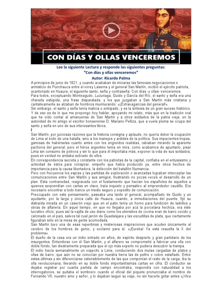 Plan Lector 2 Con Dias y Ollas Venceremos | PDF