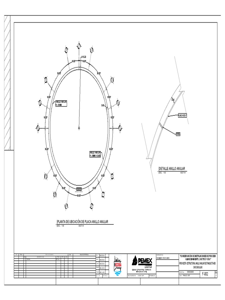 F-002 ANILLO ANULAR TANQUE TV 583 - Model | PDF