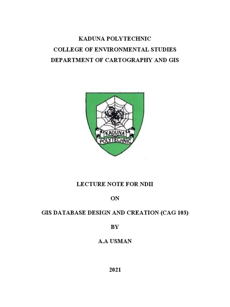 GIS Database Design and Creation Guide | PDF | Databases | Geographic ...