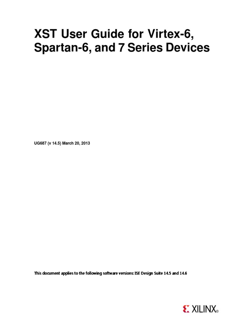 XST User Guide For Virtex-6, Spartan-6, and 7 Series Devices | PDF | Hardware Description ...