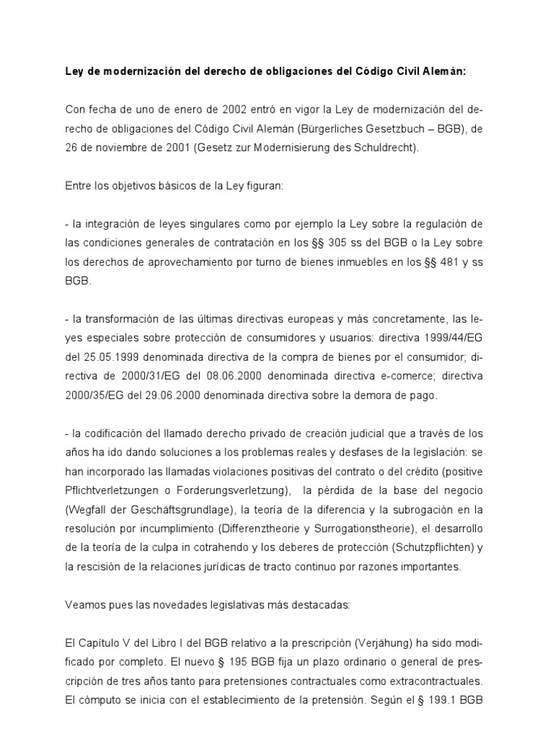 Codigo Civil Aleman | PDF | Gobierno | Ley comparativa