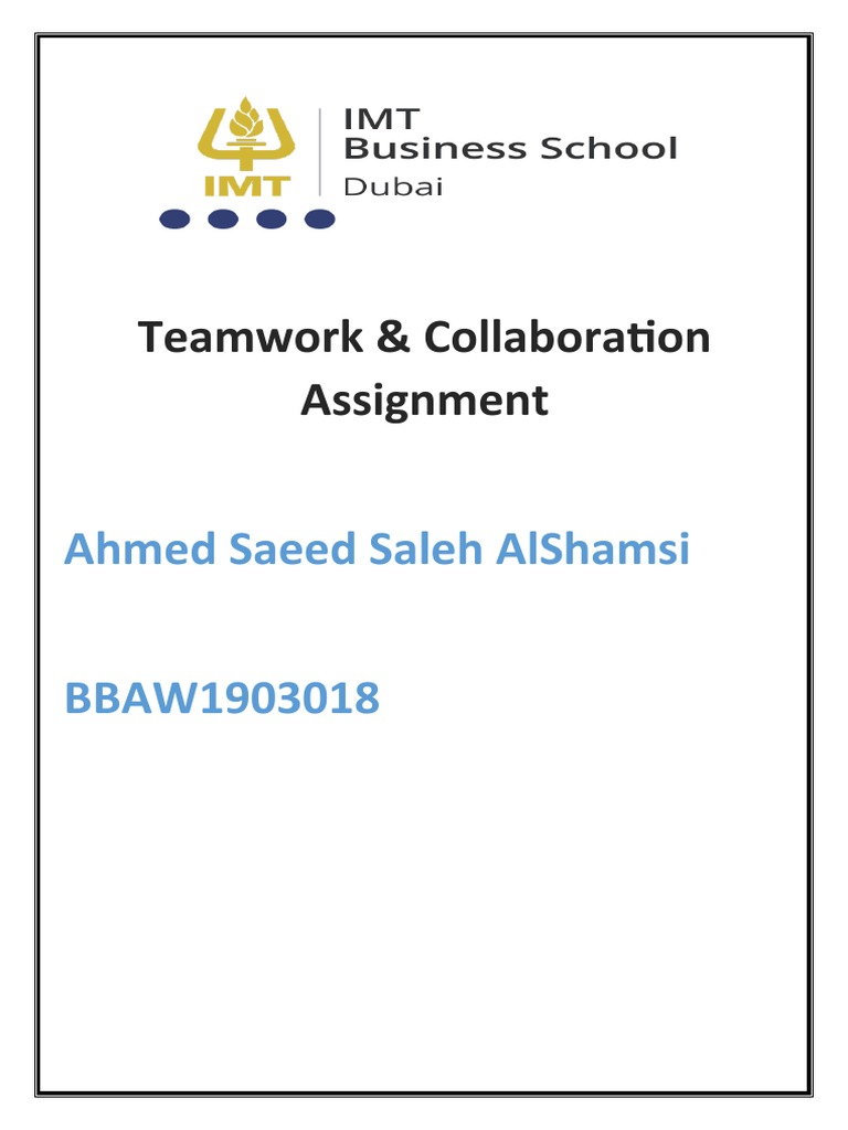 2 Case Studies On Teamwork And Collaboration Pdf Goal Volunteering