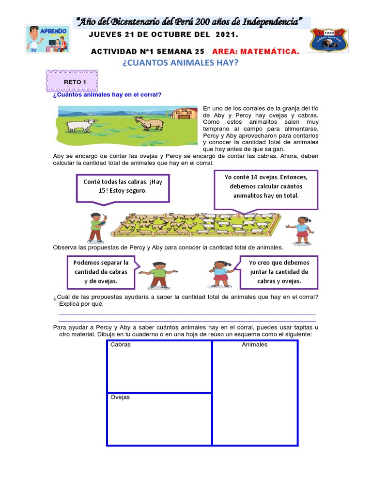 Actividad 21 de Octubre | PDF | Oveja | Cabra