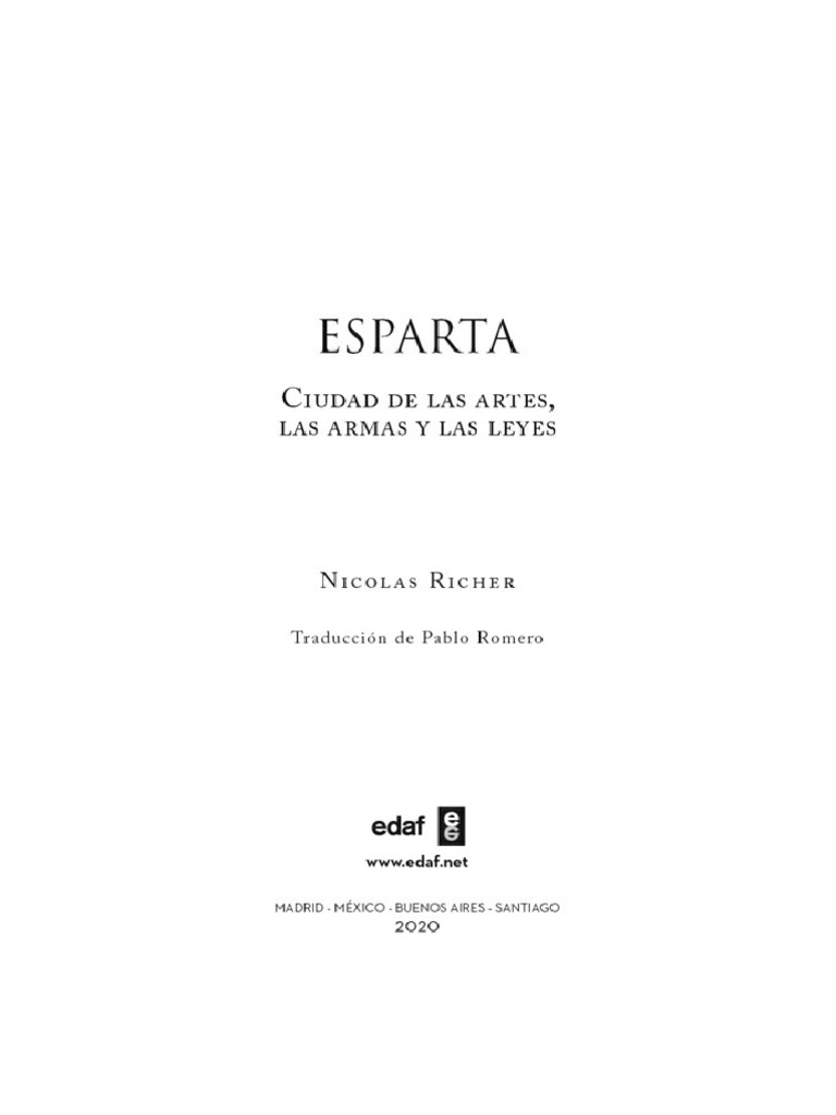Esparta Nicolas Richer - Removed | PDF | Esparta | Guerra del Peloponeso