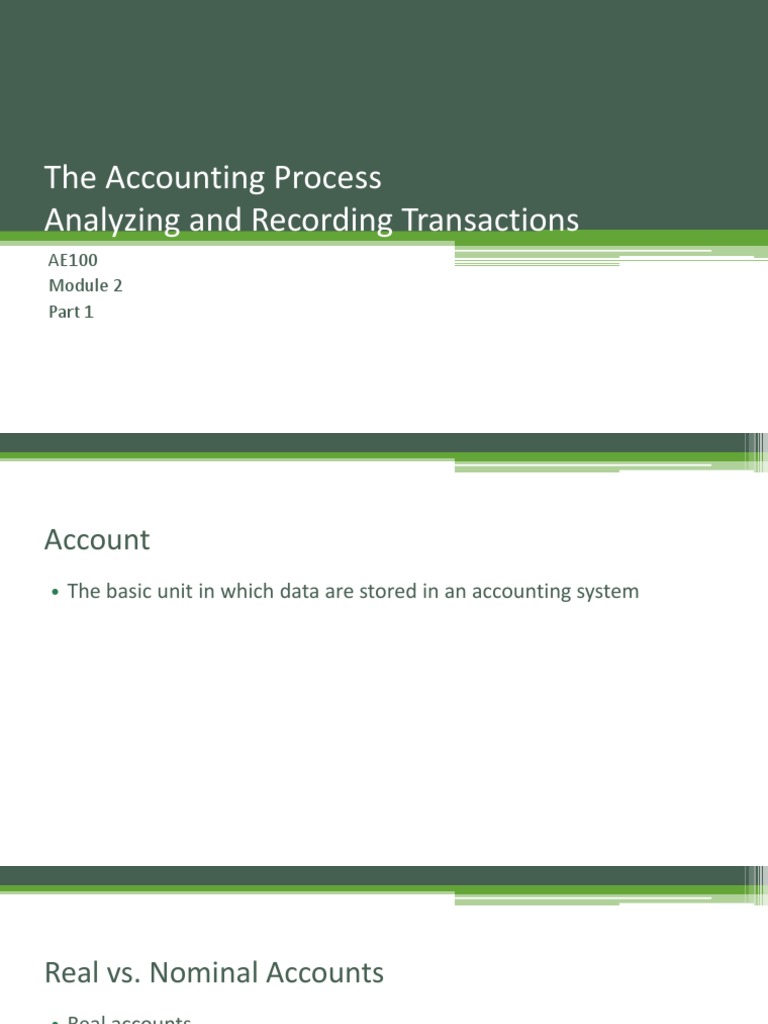 2.2.5 The Accounting Process | PDF | Debits And Credits | Economies
