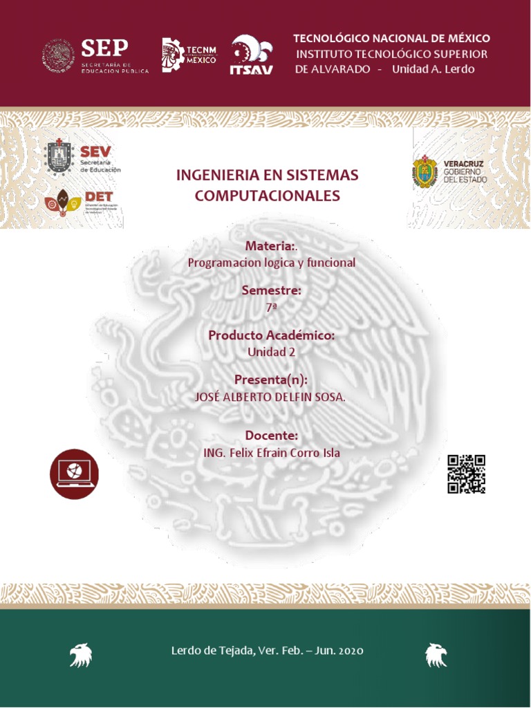 Reporte de Practica Programación Lógica y Funcional U2 JADS | Descargar gratis PDF ...