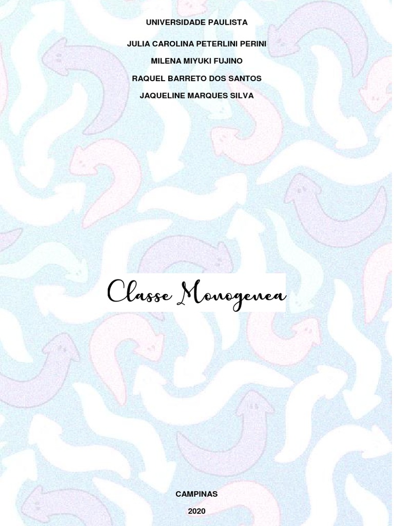 Classe Monogenea | PDF | Zoologia | Biologia