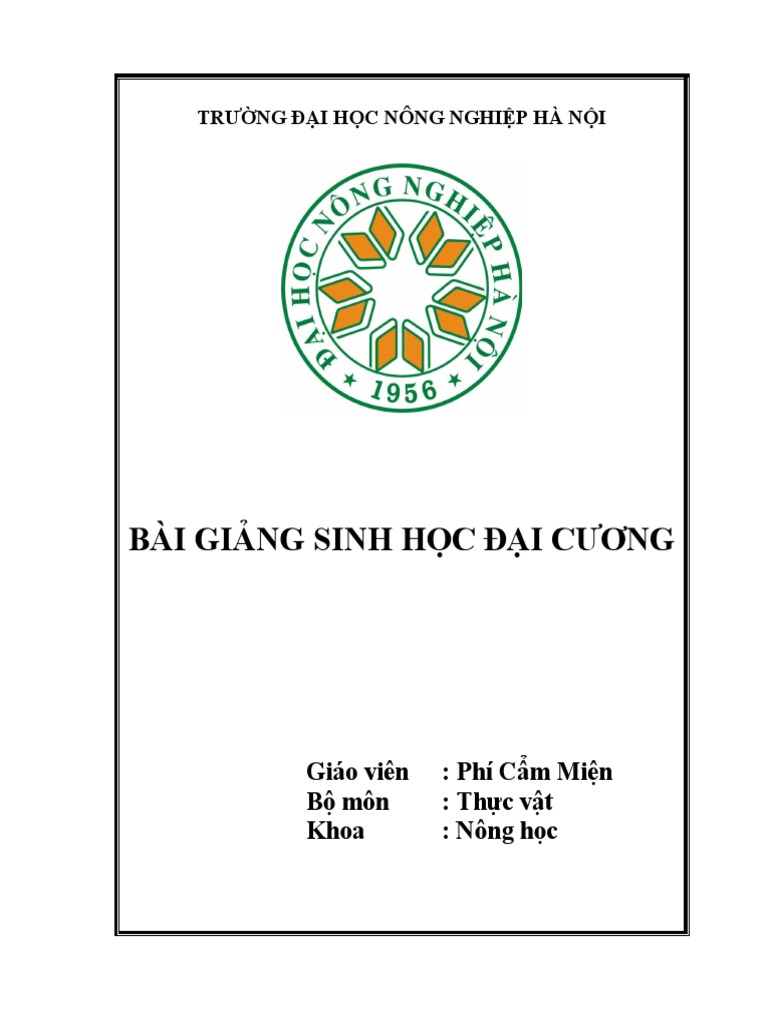 Bc3a0i Gie1baa3ng Mon Sinh Hoc Dai Cuong | PDF