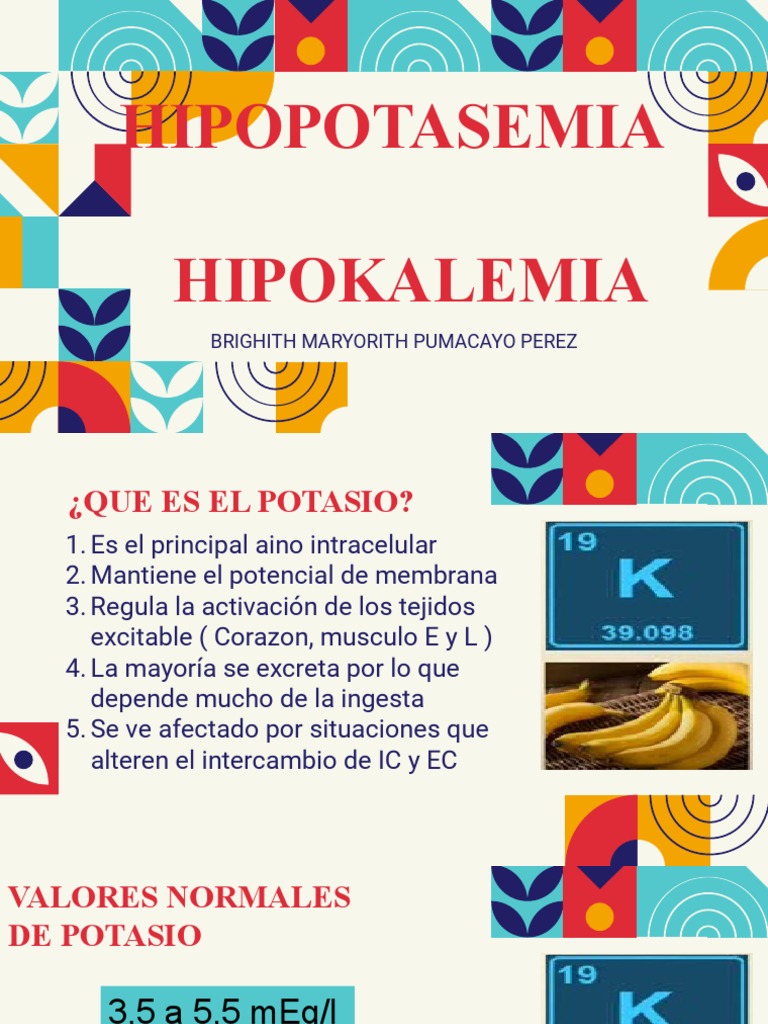 HIPOPOTASEMIA | PDF | Potasio | Química