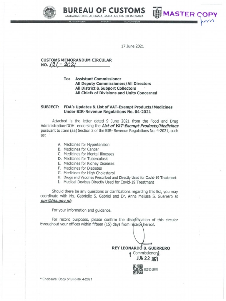 VAT-Exempt Medicines List Update | PDF | Intravenous Therapy | Medical ...