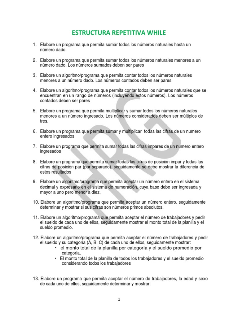 S06.s1 - Tarea Estructura Repetitiva While | PDF | Entero | Matemáticas