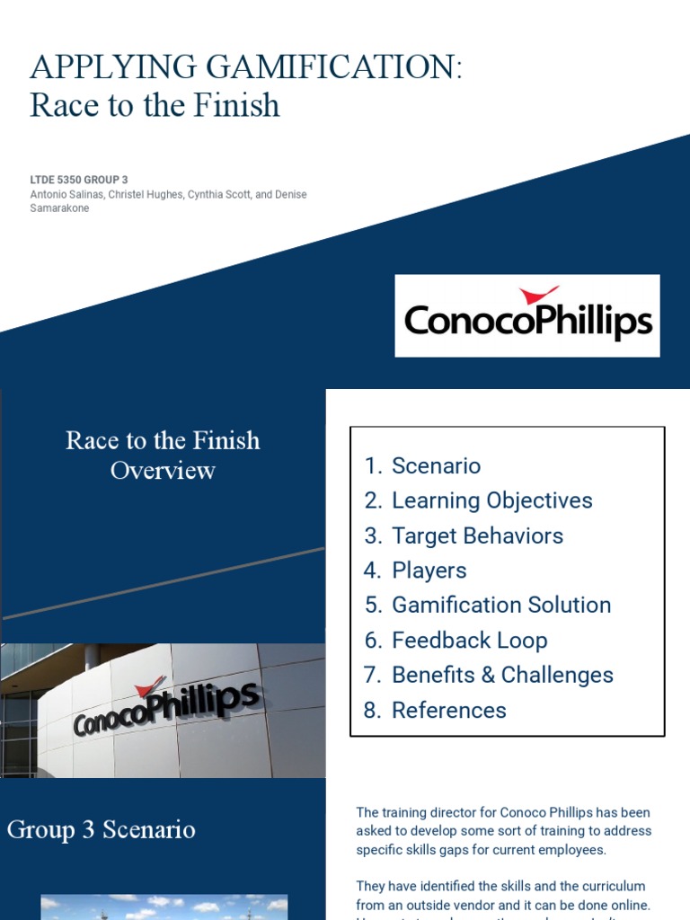 Group 3 Applying Gamification Race To The Finish | PDF | Learning ...