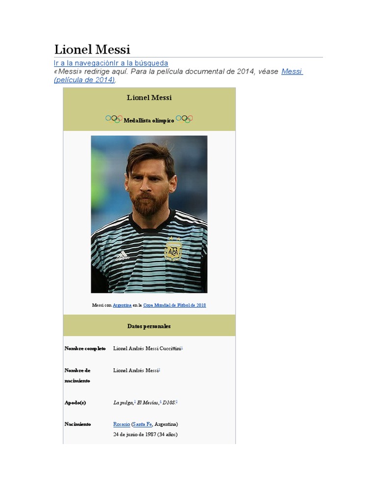 Lionel Messi | PDF | Lionel Messi | Asociación de Futbol