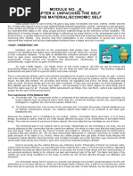 Material Self (Understanding The Self) | PDF