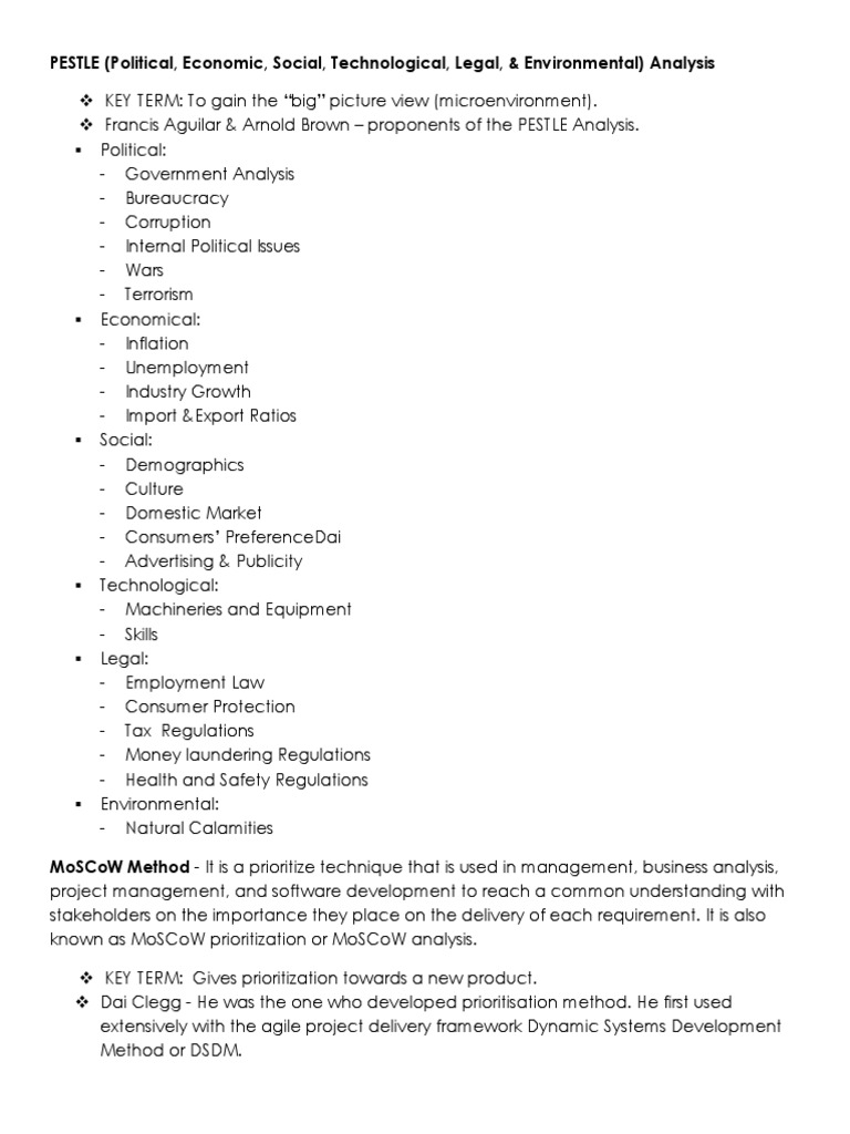 Module On PESTLE Analysis | PDF | Economies | Business