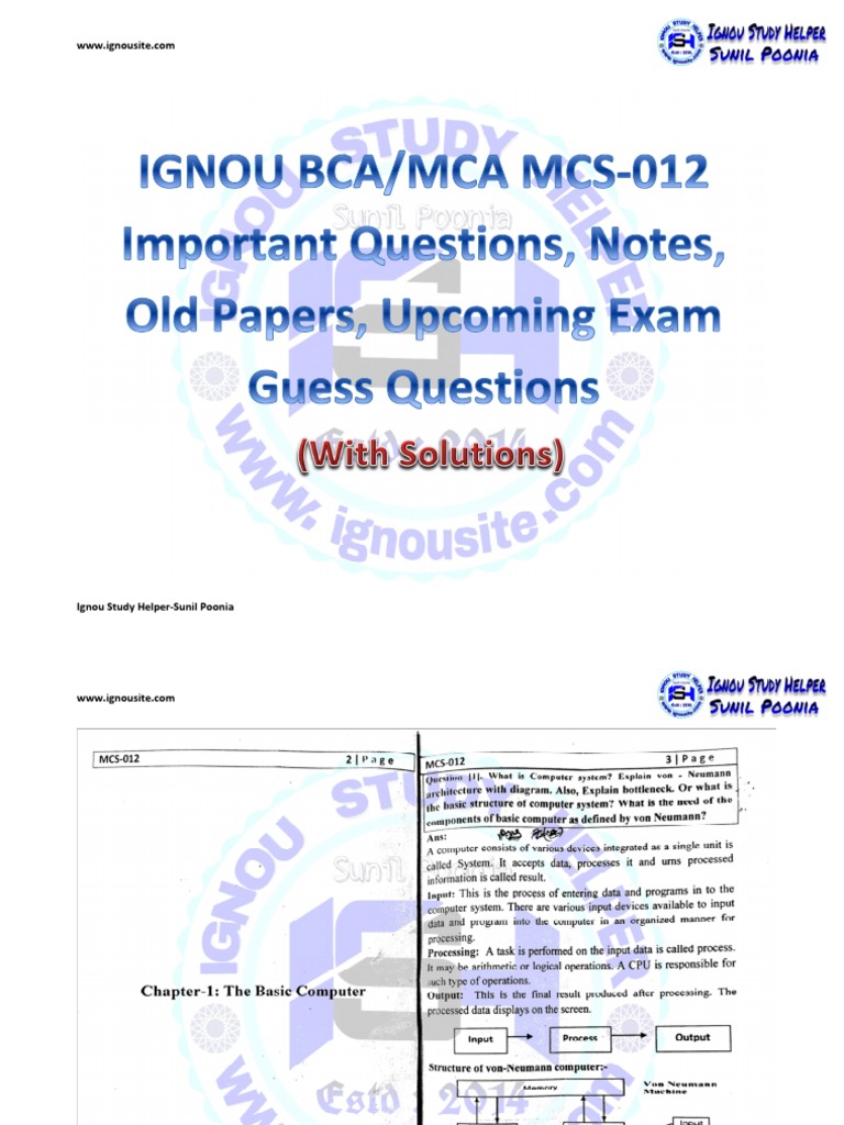 MCS 012 Notes | PDF
