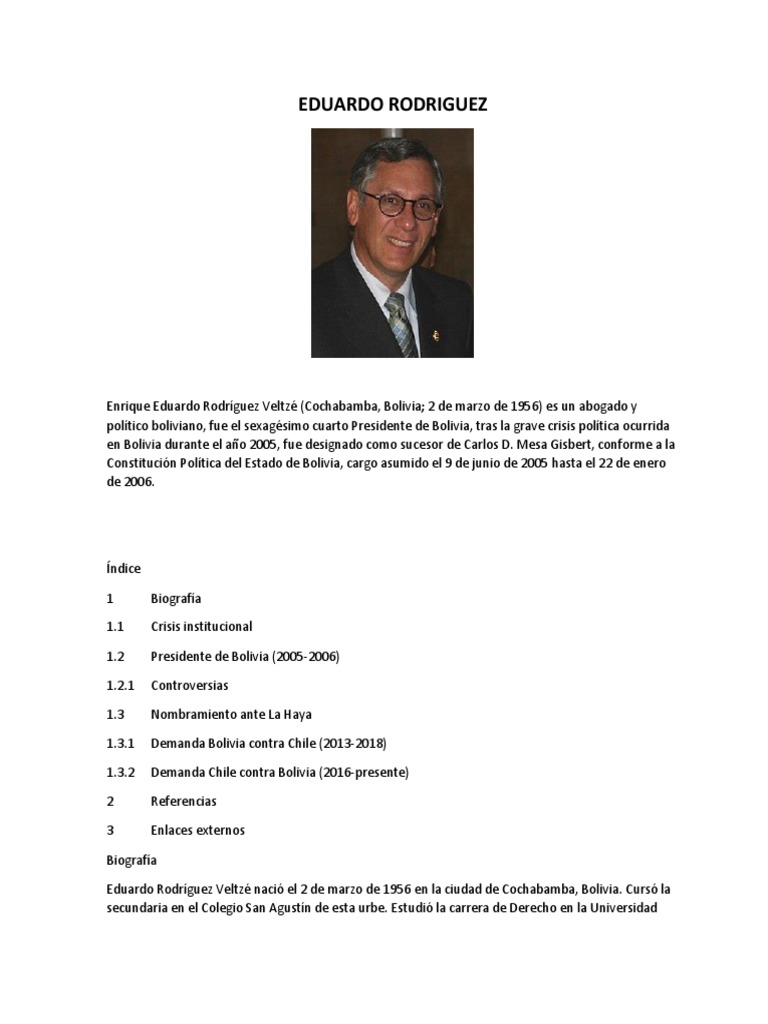 Eduardo Rodriguez | PDF | América del Sur | Gobierno