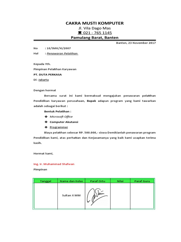 Cakra Musti Komputer: Pamulang Barat, Banten | PDF