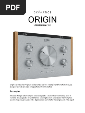 Cymatics Origin Cymatics Origin Vintage Plugin | Cymatics YouTube