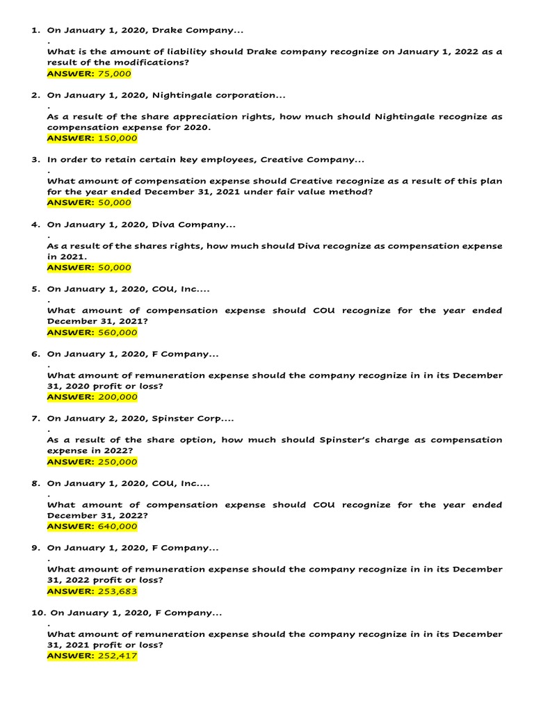 Accounting Quiz | PDF | Expense | Option (Finance)