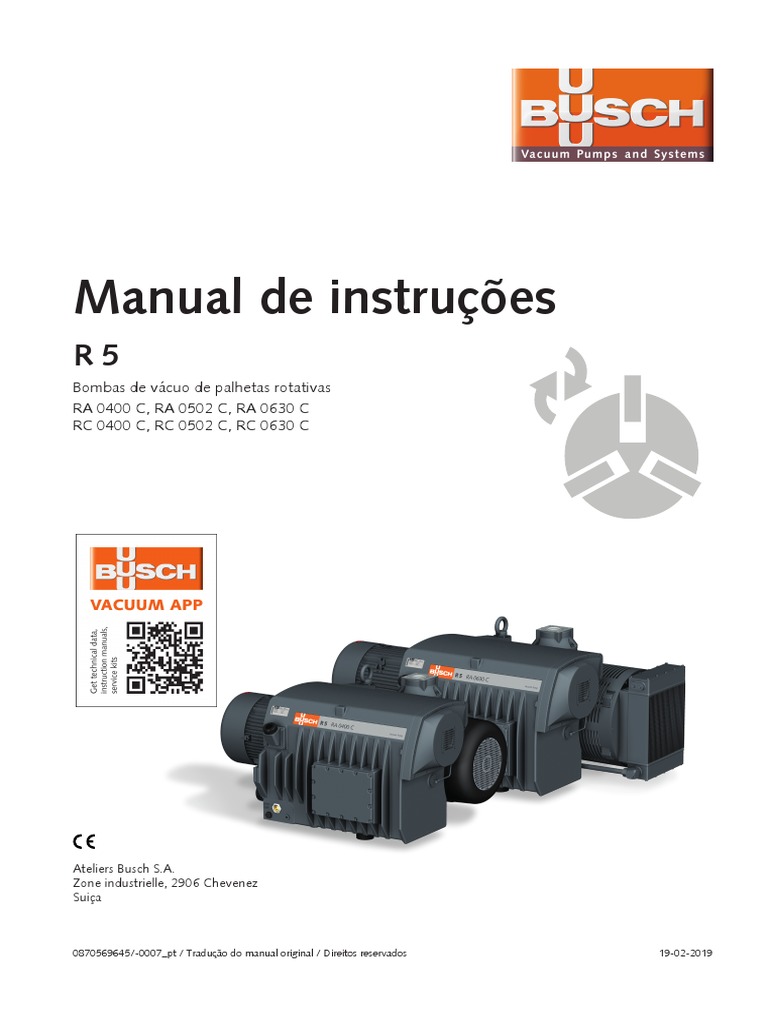 Busch Instruction Manual RA RC 0400 00630 C PT 0870569645 0007 | PDF ...