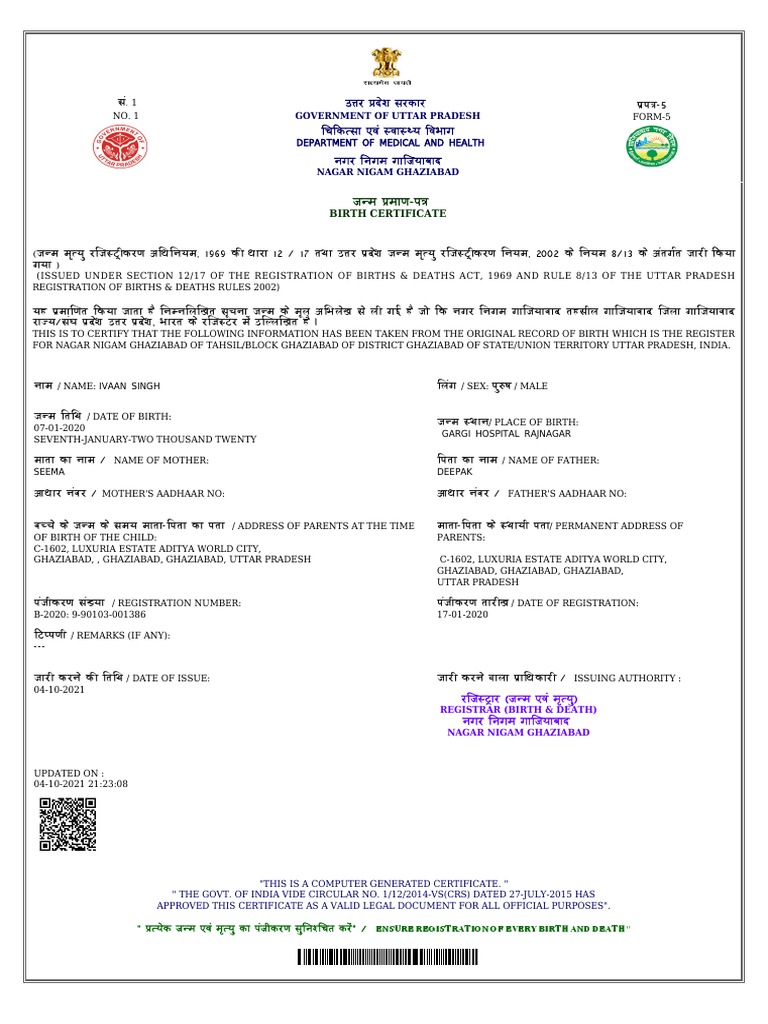 Civil Registration System | PDF