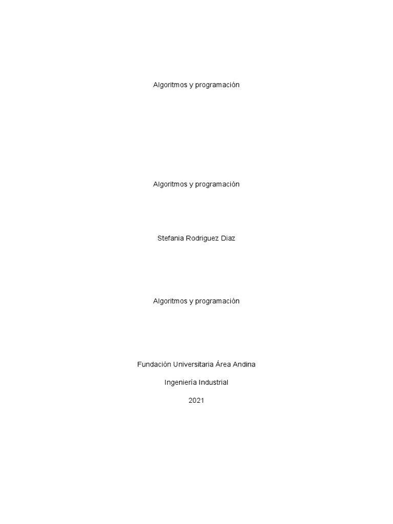 Algoritmos y Programación | PDF