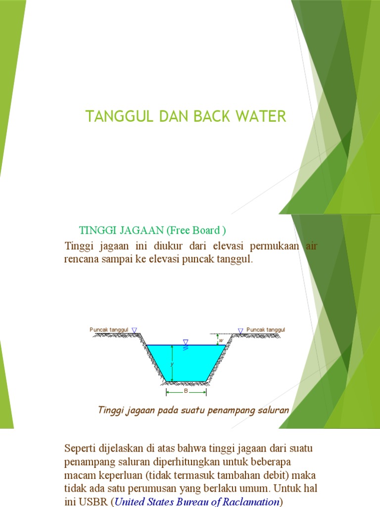 Tanggul Dan Back Water (K 7) | PDF | Sains & Matematika | Teknologi & Rekayasa