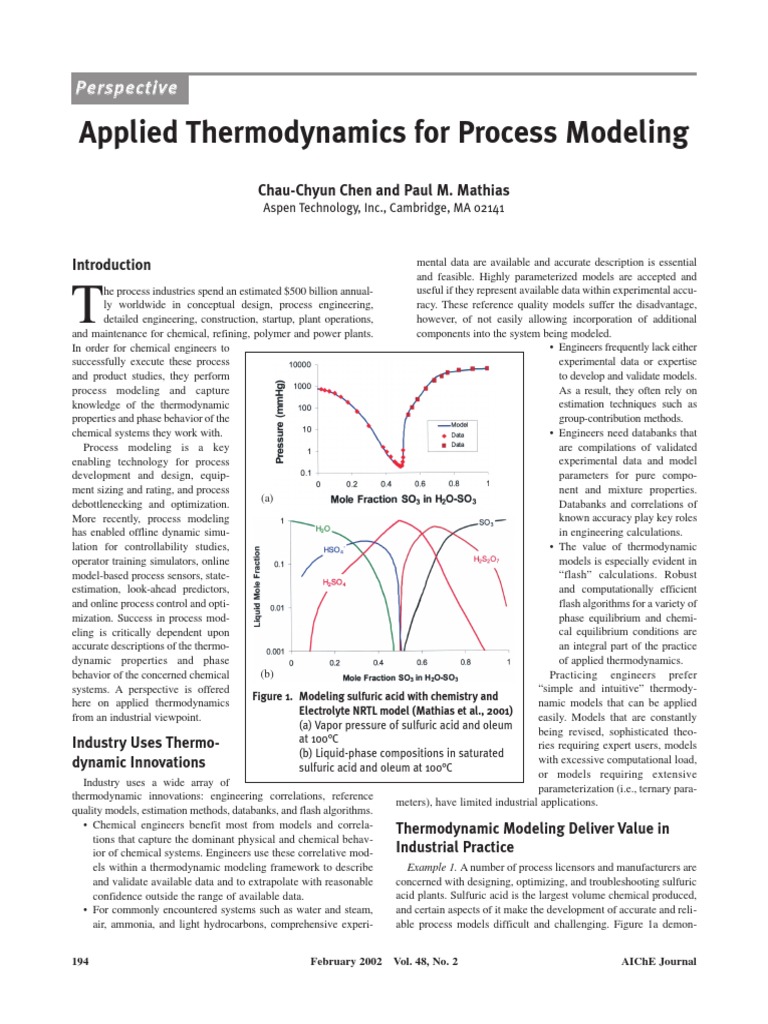 Applied Thermodynamics For Process Modeling | PDF | Polymers | Chemical ...