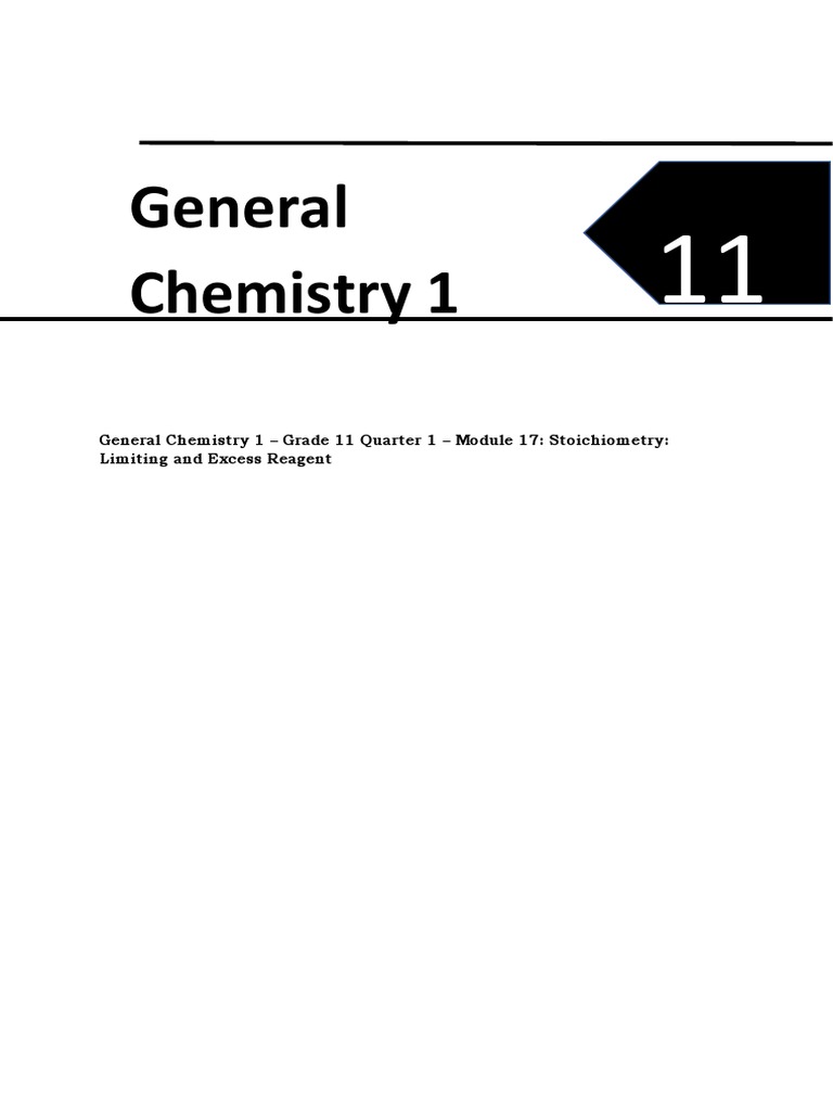 General Chemistry 1 Module 17 | PDF | Urea | Mole (Unit)
