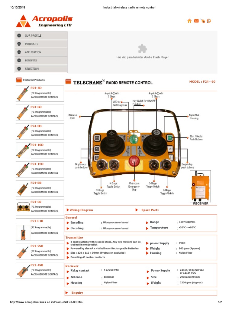 Industrial Wireless Radio Remote Control | PDF | Remote Control | Radio