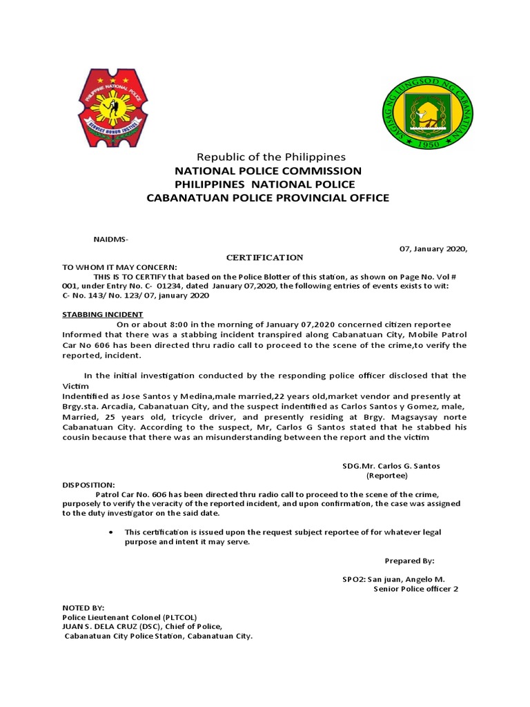 National Police Commission Philippines National Police Cabanatuan ...