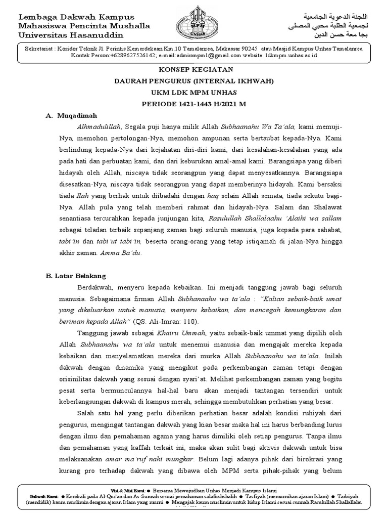 Konsep Daurah Pengurus Ikhwah | PDF | Agama & Spiritualitas