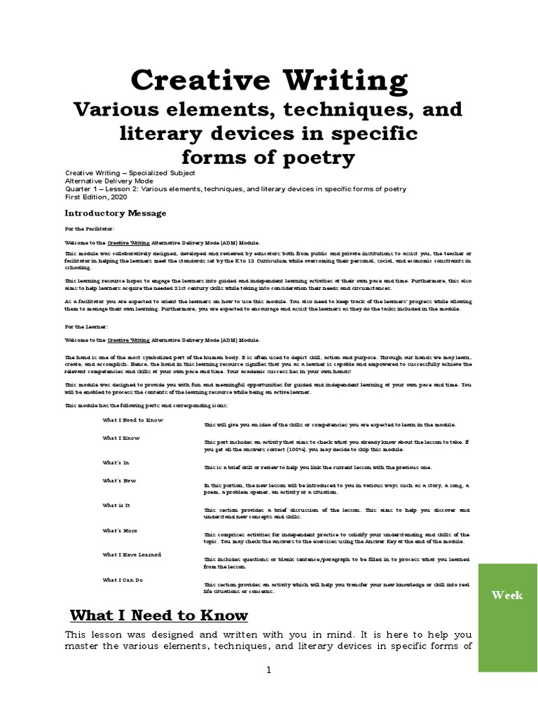 Understanding Poetry Elements and Techniques | PDF | Metre (Poetry ...